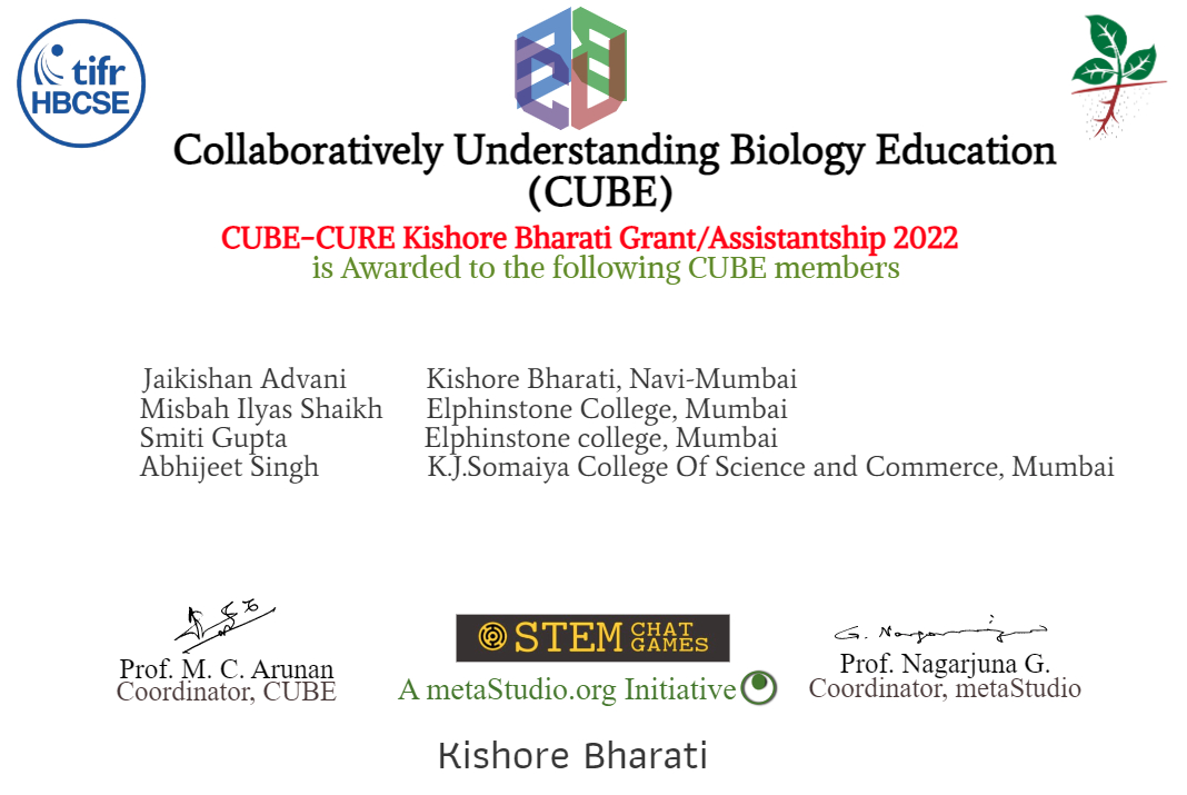 Announcement of CUBE Awards to the selected recipients for the year ...